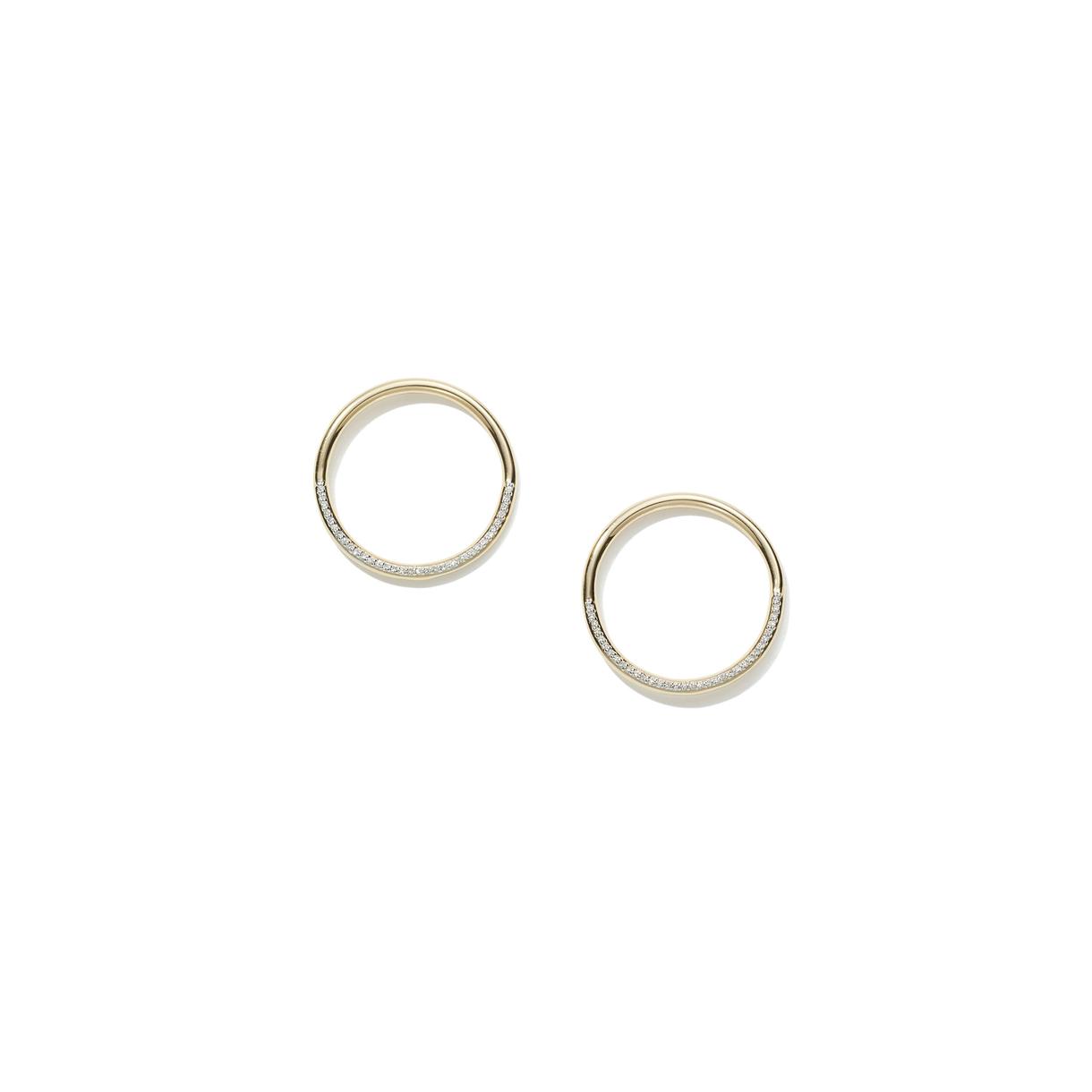 Eriness Half-Diamond Loop Earrings | goop
