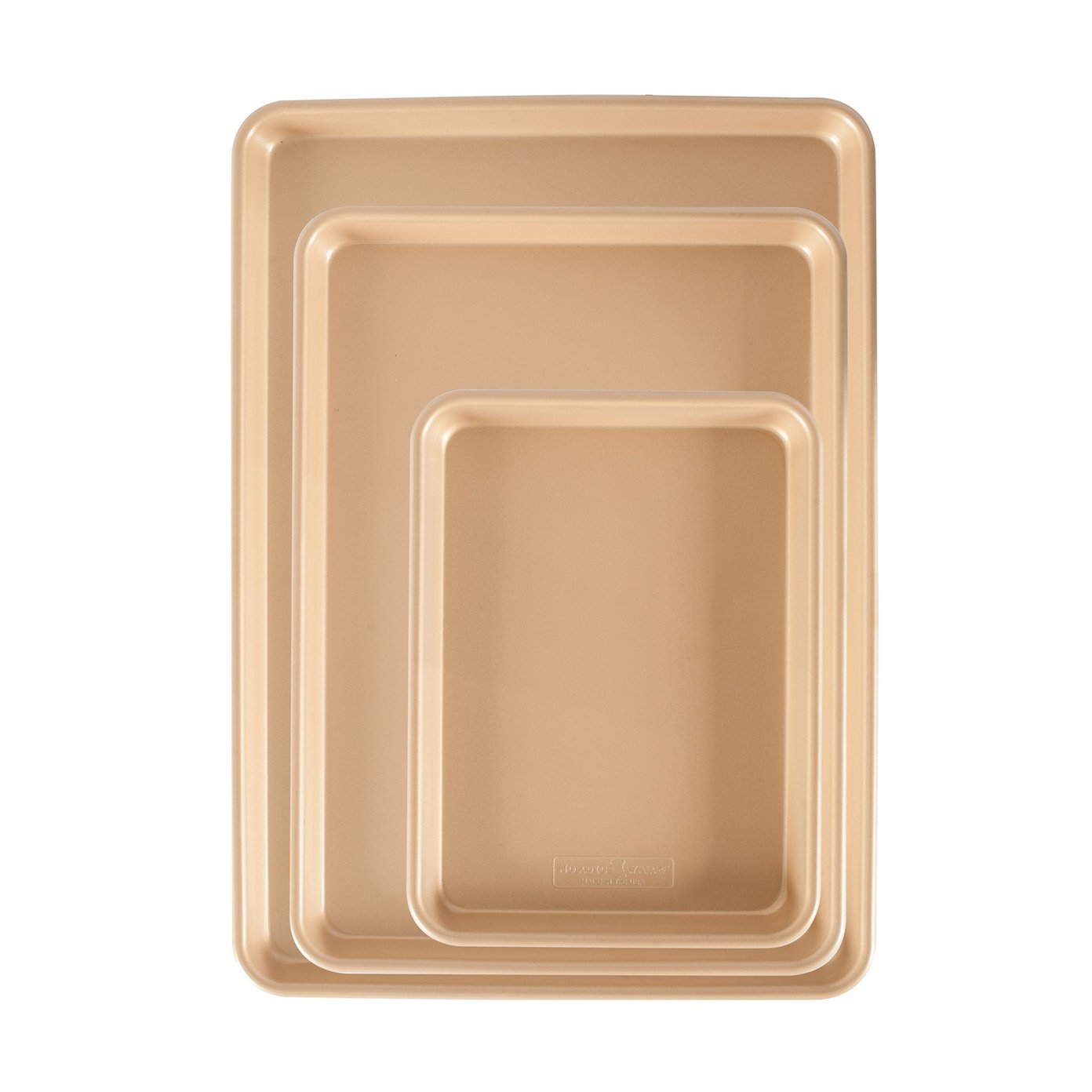Nordic Ware 3-Piece Gold Nonstick Sheet Pan Set | goop