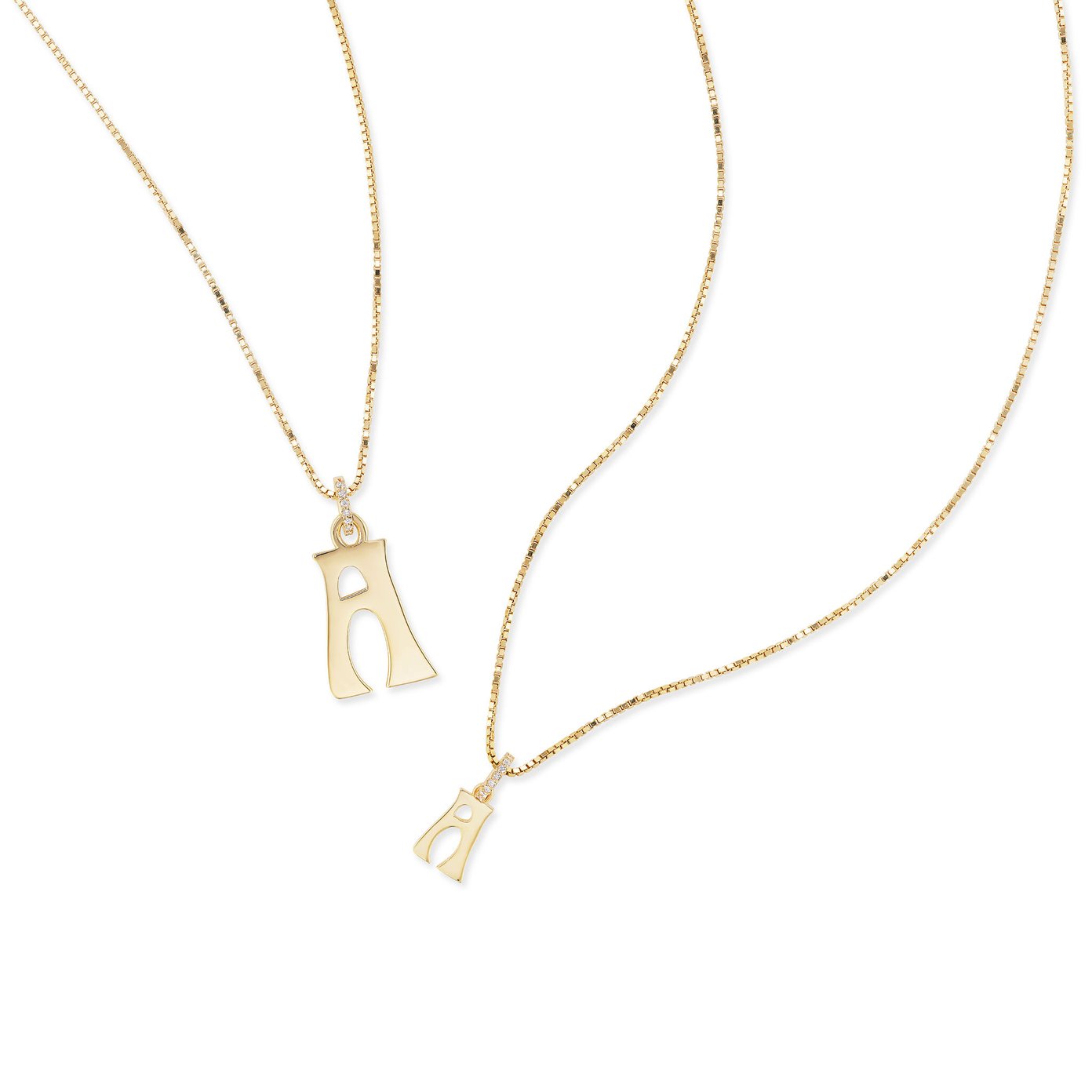Marlo Laz Letter Charm Diamond Necklace | goop