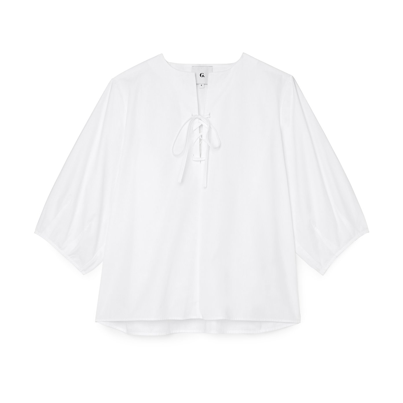 Noelle Lace-Up Top | goop