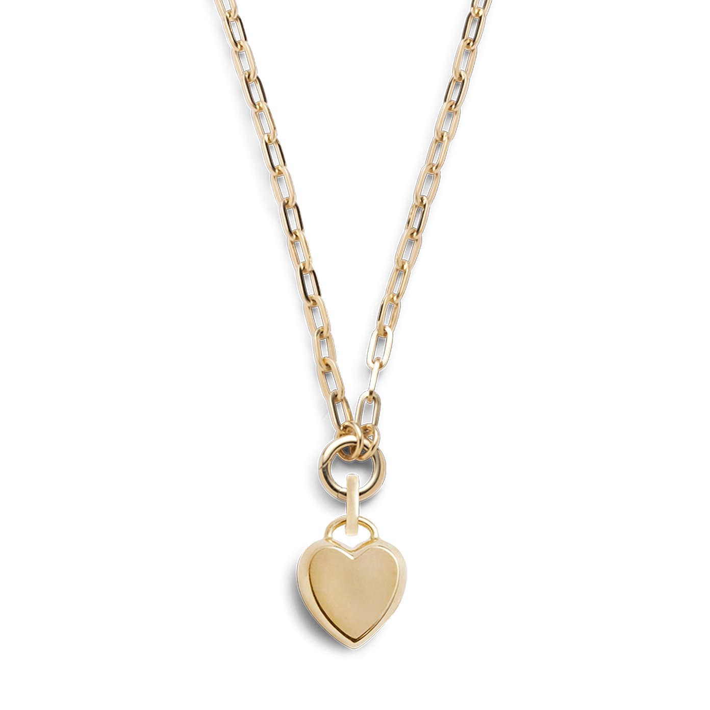Foundrae Refined Open Clip Chain with Heart Ingot | goop