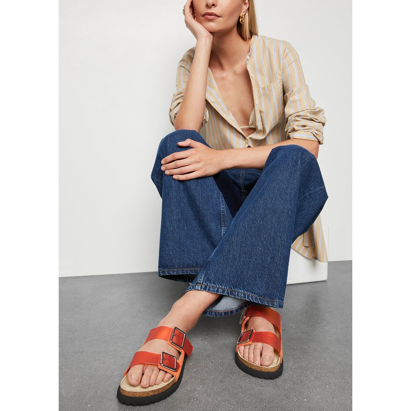Birkenstock 1774 Arizona Milky PVC Sandals | goop
