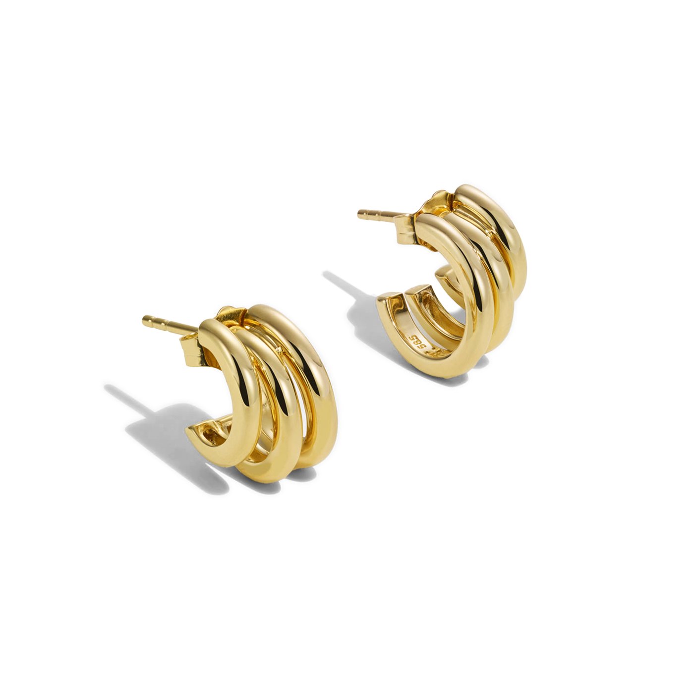 By Pariah Classic Gold Earring Stack | goop