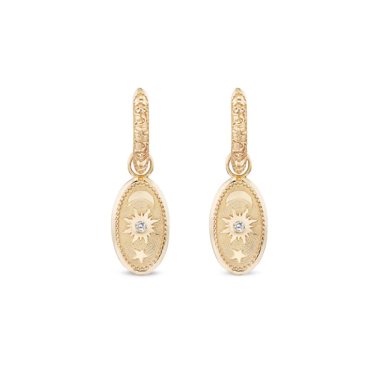 Marlo Laz Southwestern Hoops with Charm | goop