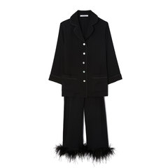 Black Pajama Suit | Sleeper - Goop Shop - Goop Shop