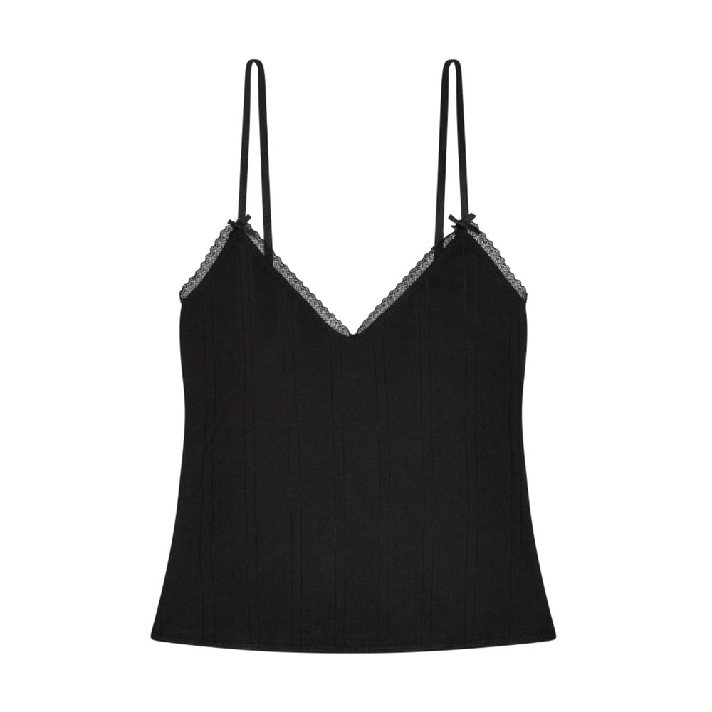 Coucou Intimates The Long Cami In Black | ModeSens
