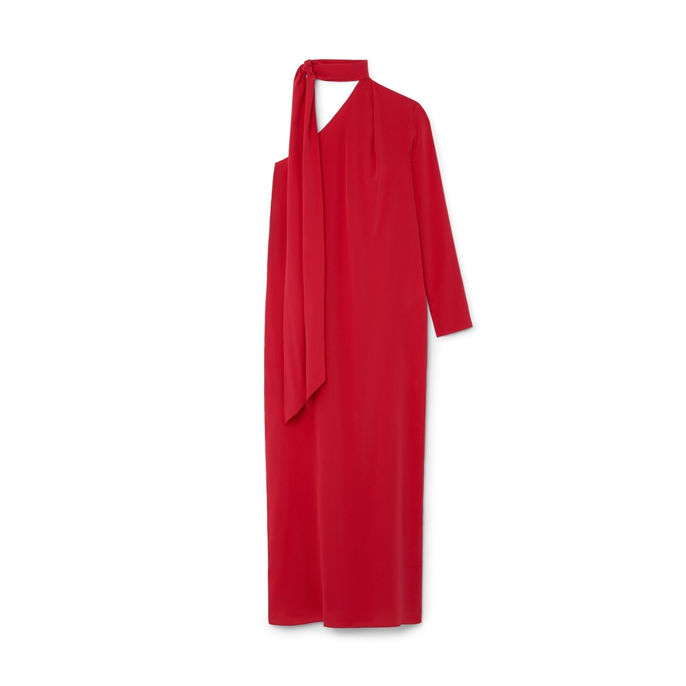 Esse Classico One-shoulder Maxi Dress In Framboise | ModeSens