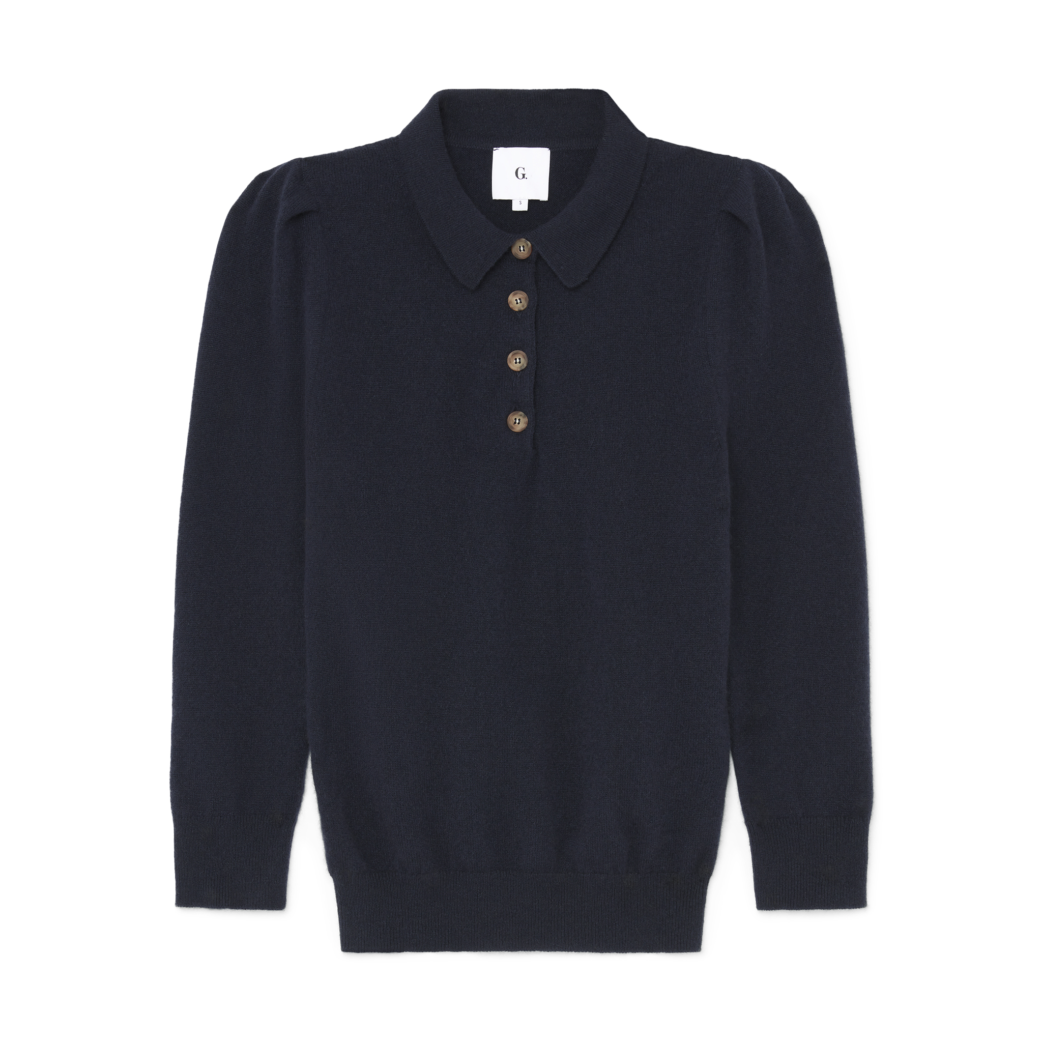 G. Label by goop The Puff-Sleeve Polo Sweater | goop G. Label by goop The Puff-Sleeve Polo Sweater | goop